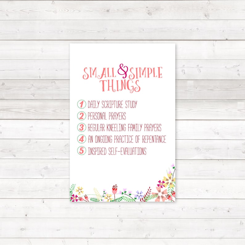 Small and Simple Things: LDS Yw Lesson Printable Handout, Lds Art ...