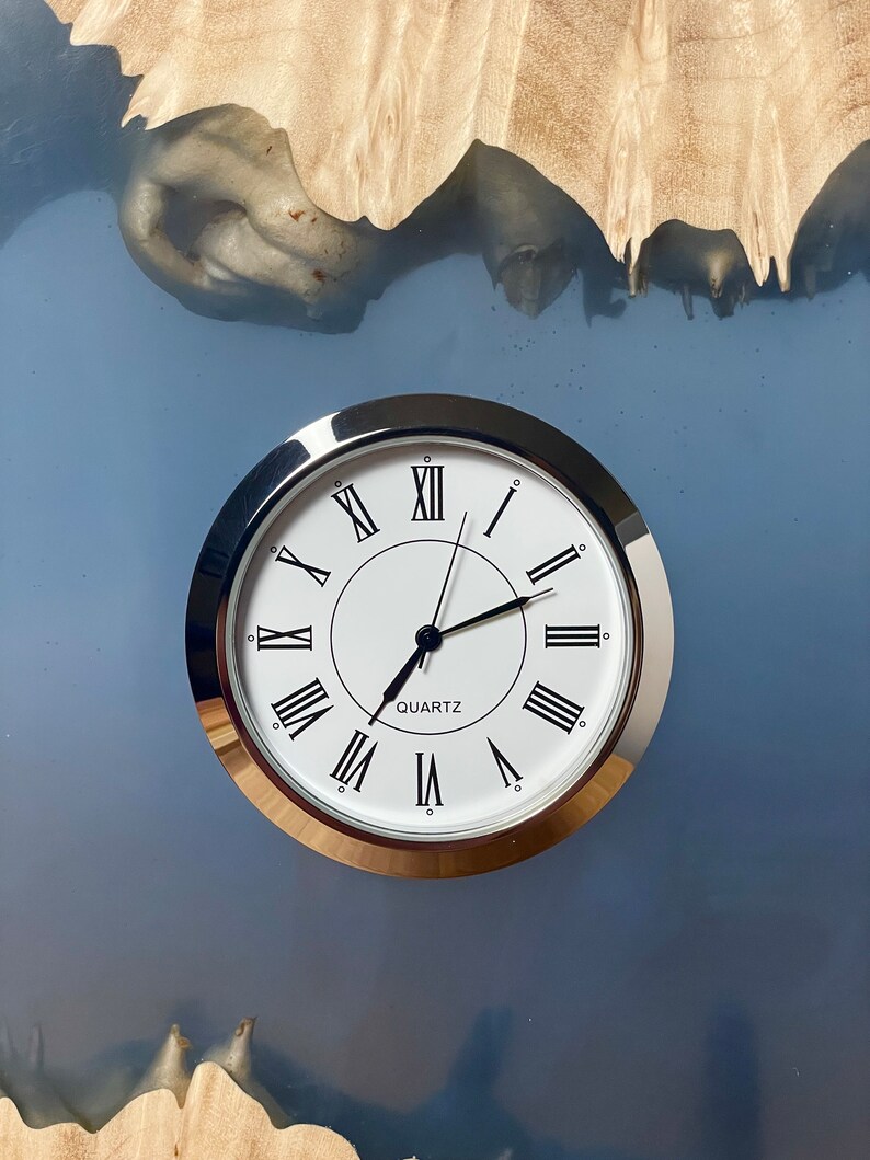 Maple Burl Resin Sculpture Clock - Live Edge - Battery Powered - Etsy