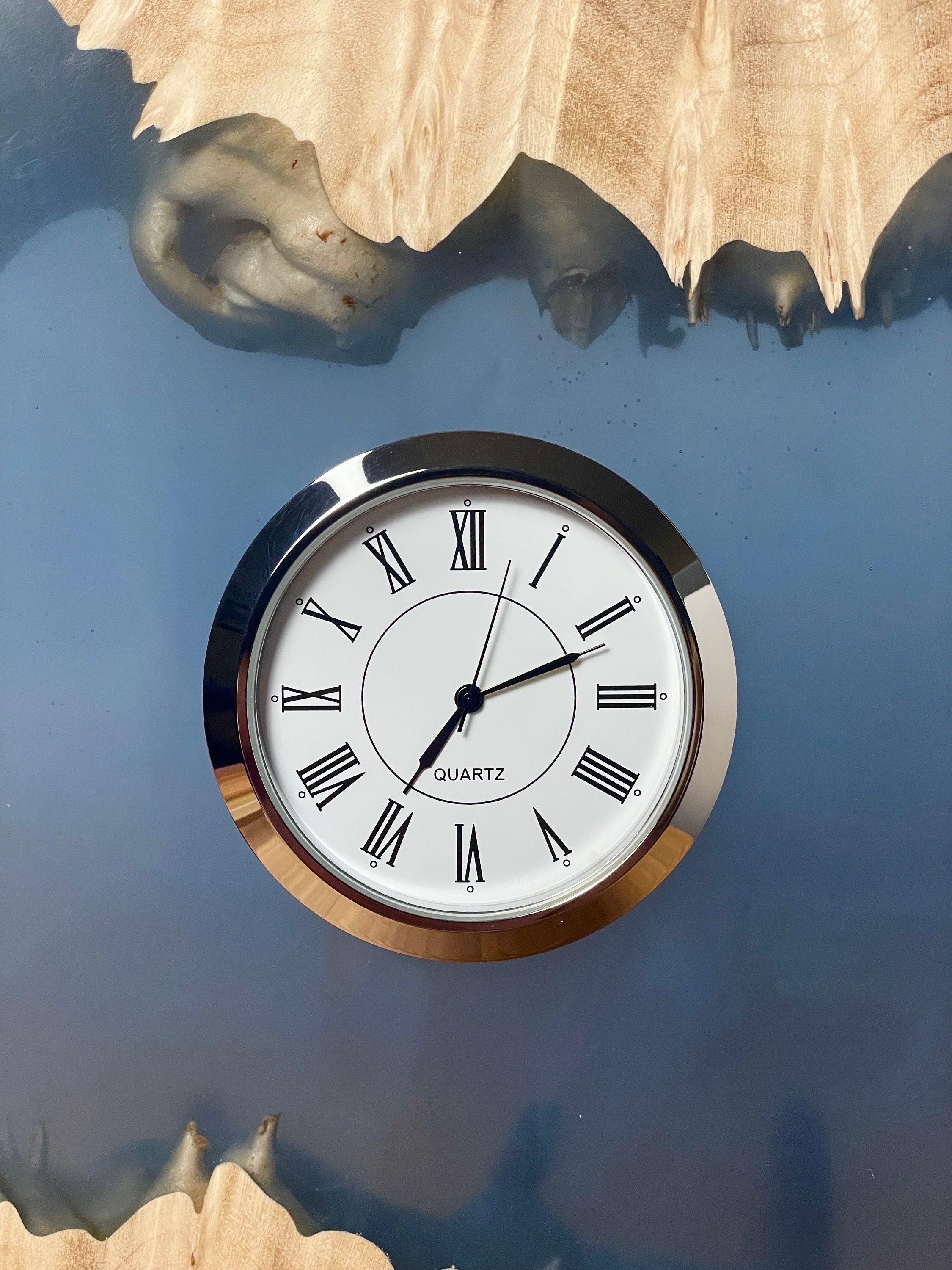 Maple Burl Resin Sculpture Clock - Live Edge - Battery Powered - Etsy