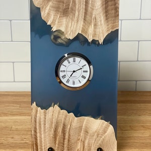 Maple Burl Resin Sculpture Clock - Live Edge - Battery Powered - Etsy