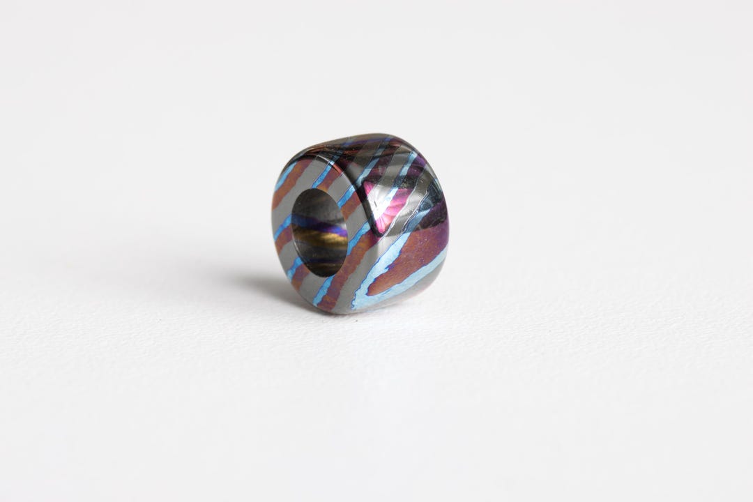 Black Timascus EDC Bead - Etsy