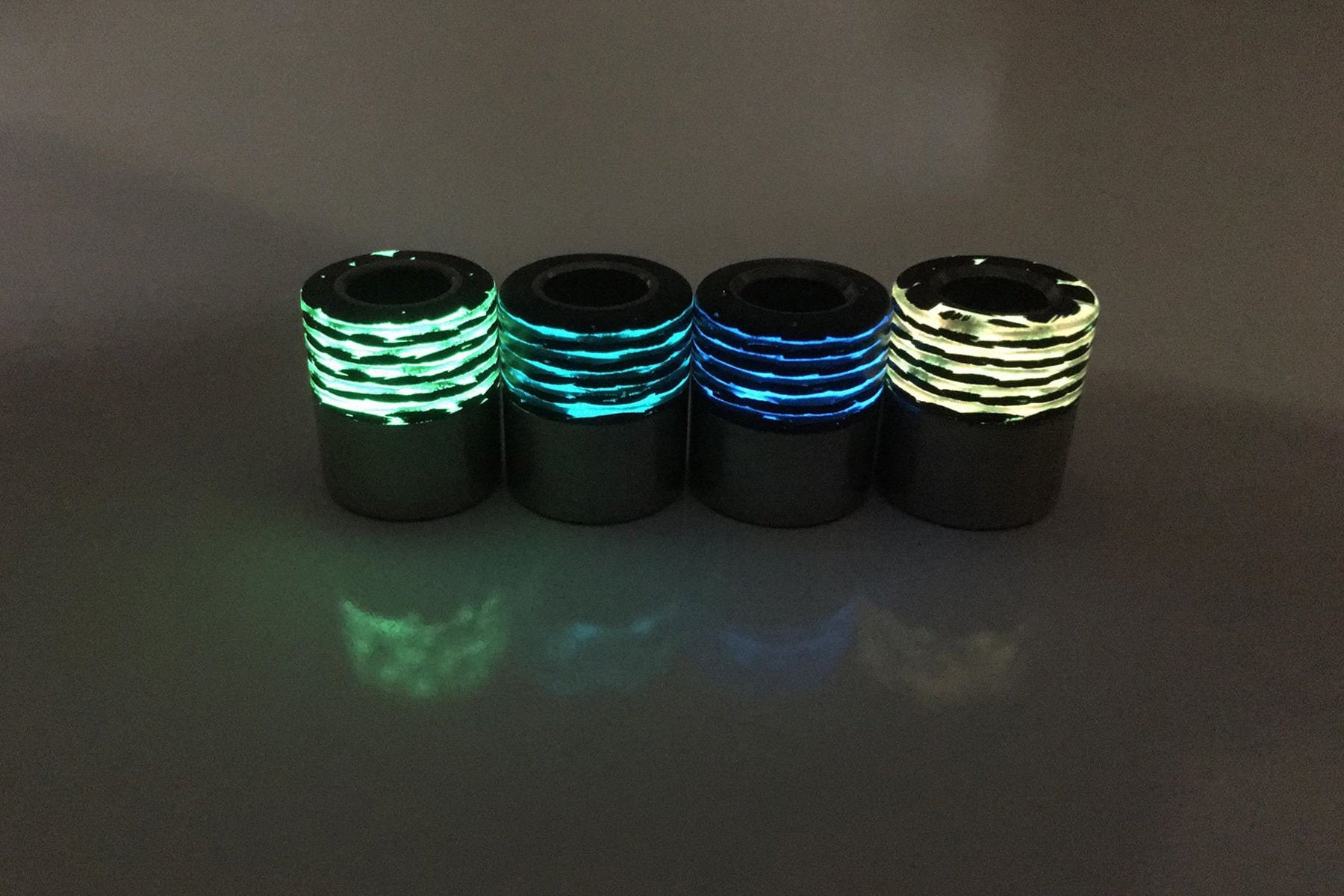 Carbon and Titanium Glow Bead | Etsy