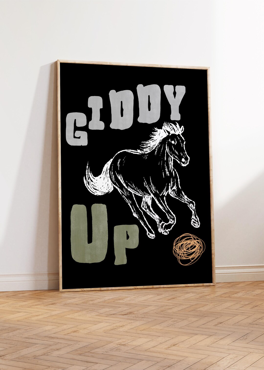 Giddy up Western Wall Decor Cowboy Art Digital Print Digital Download ...