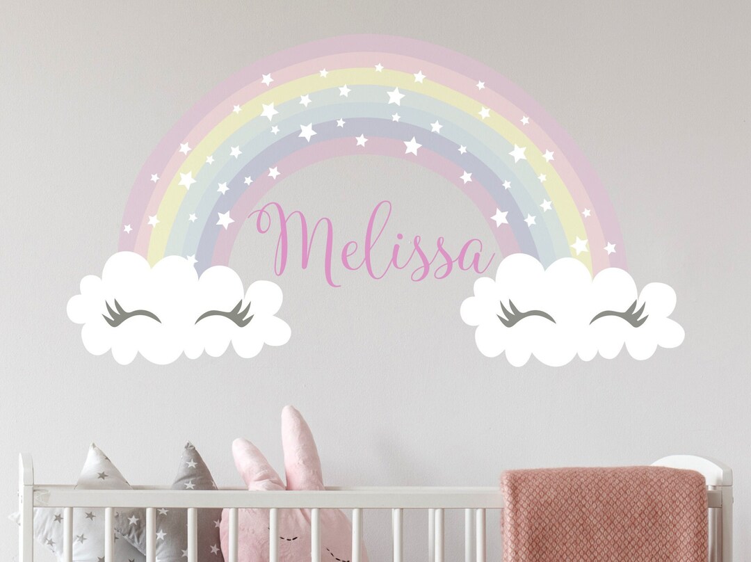 Rainbow Wall Decals - Girls Custom Personalized Name Rainbow Wall ...