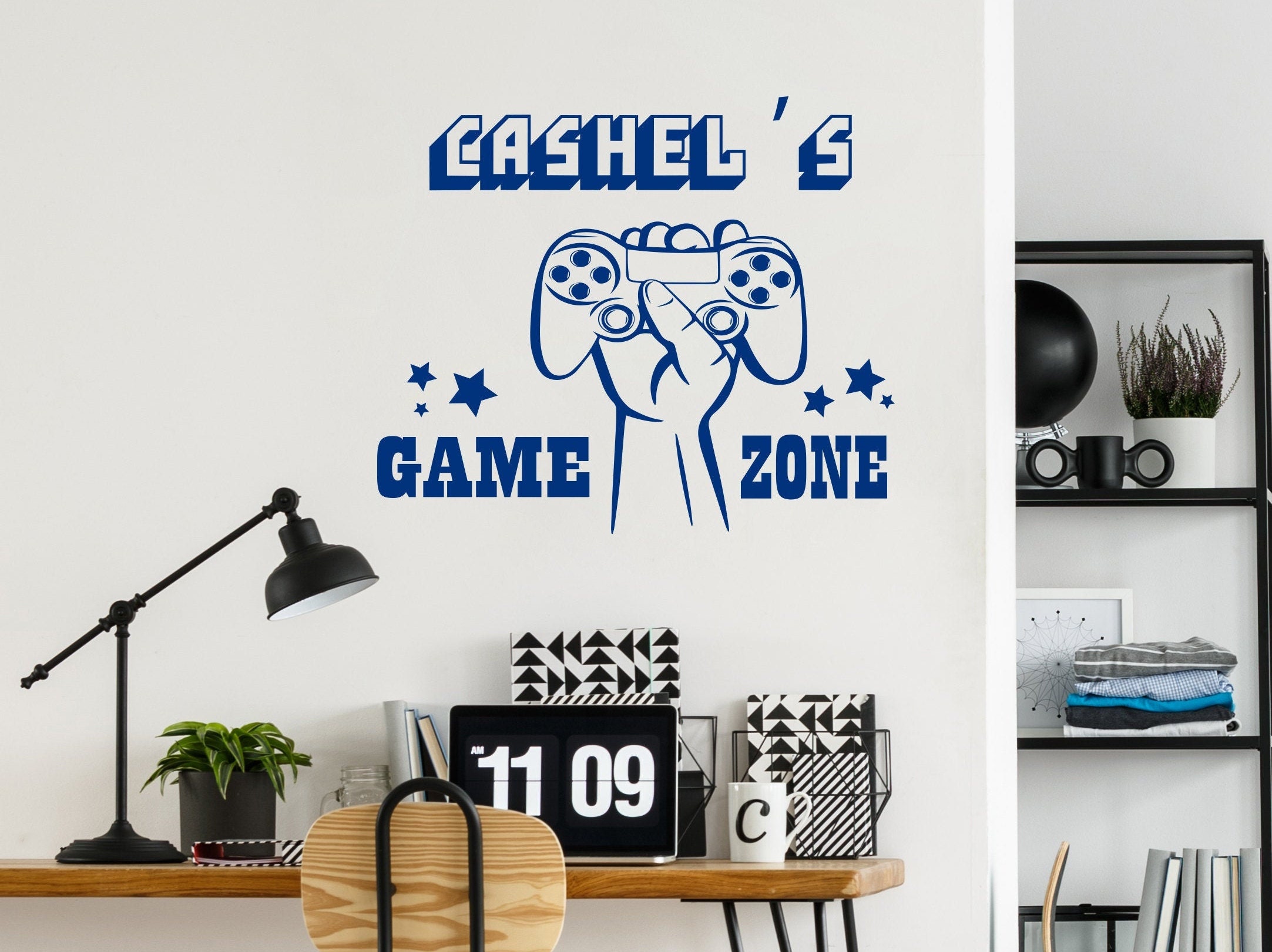 Game Zone Wall Decal Personalized Name Boy Playroom Wall - Etsy UK
