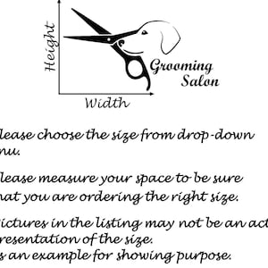 Grooming Salon Wall Decals. Dog Decal. Scissors Vinyl Sticker. Grooming ...