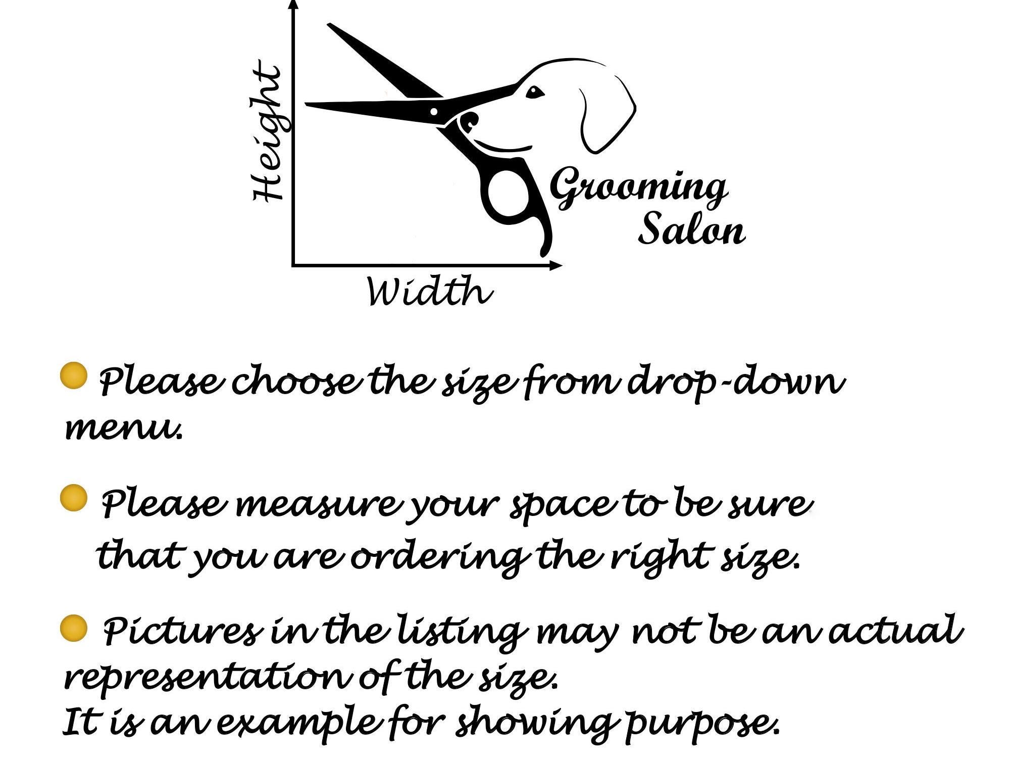 Grooming Salon Wall Decals. Dog Decal. Scissors Vinyl Sticker. Grooming ...