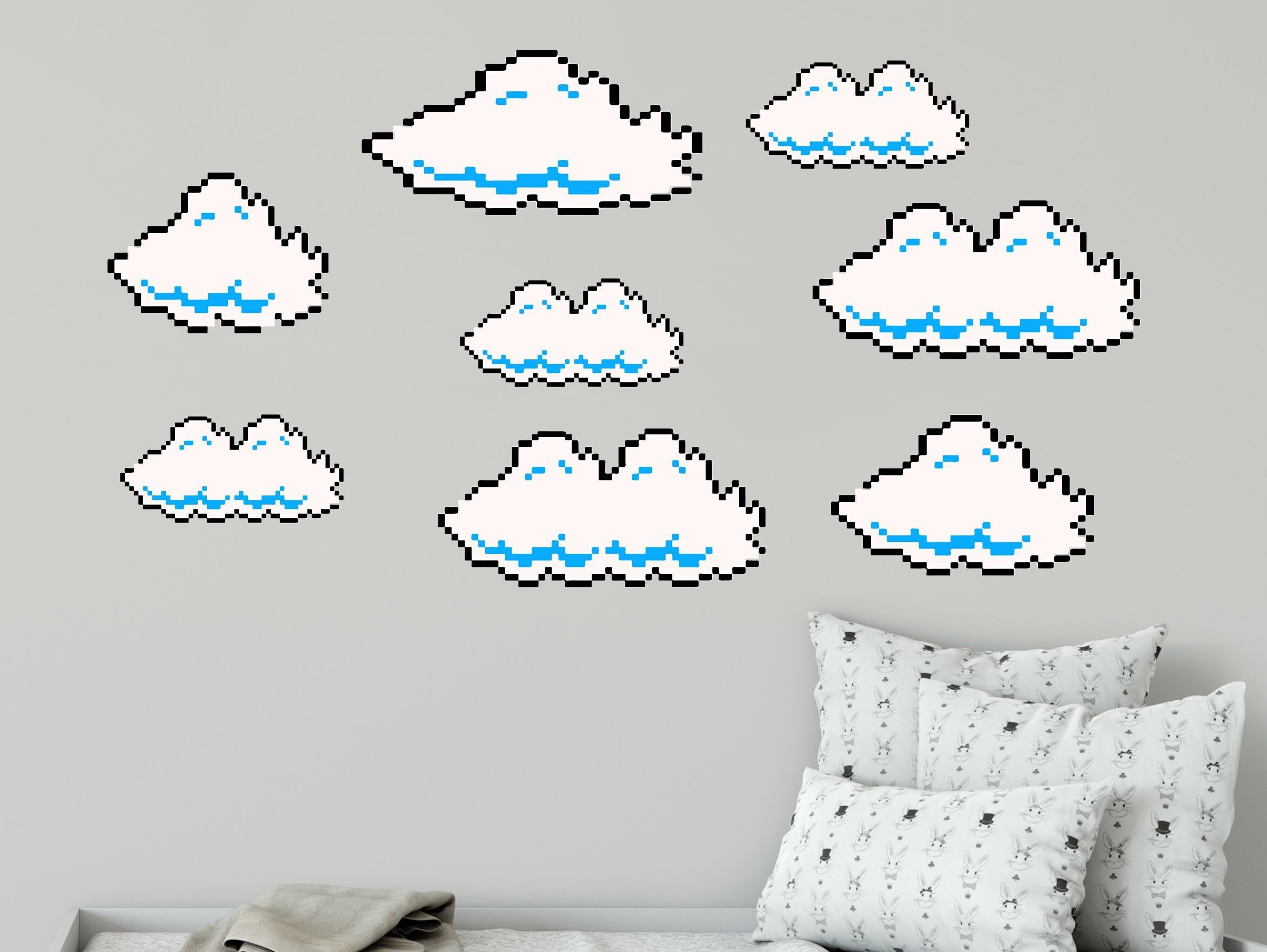 Clouds Wall Decals Super Cloud Wall Decal Set of 8 Cloud | Etsy