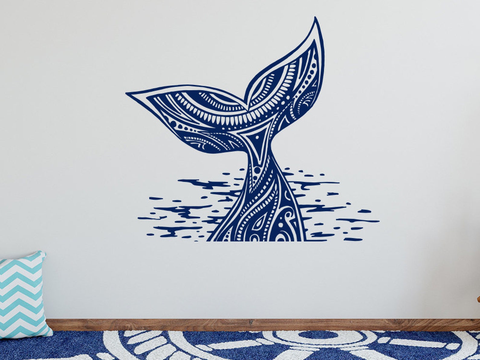 Nautical Nursery Wall Decals. Whale Tail Decal. Boys Nursery Decals ...