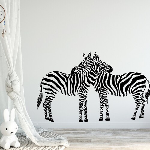 Zebra Wall Decal African Animal Stickers Zebra Vinyl Decal - Etsy