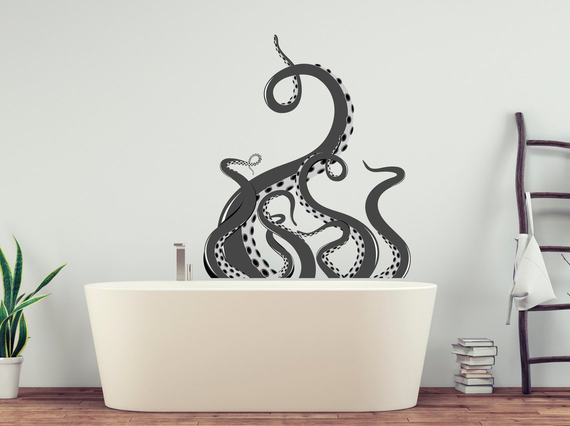 Octopus Tentacles Wall Decal. Octopus Decal. Sea Life Sticker. Bathroom ...