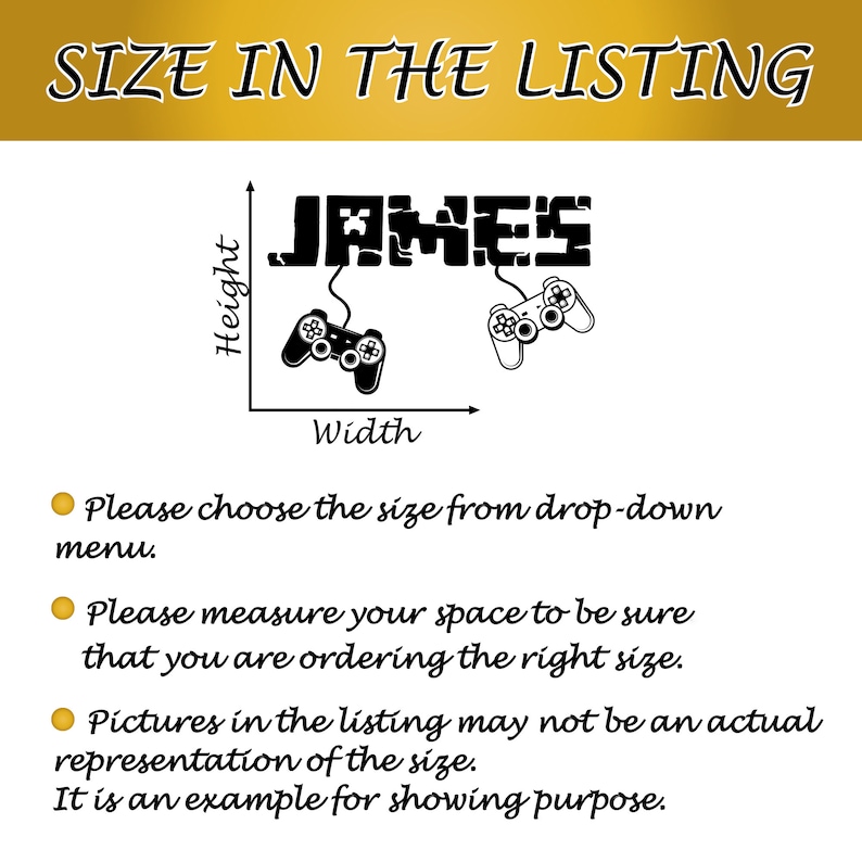 Gamer Custom Name Wall Decal - Personalized Name Boy Wall Sticker ...