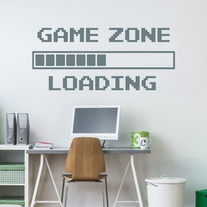 Game Zone Loading Wall Decal. Video Game Wall Decal. Playroom Wall ...