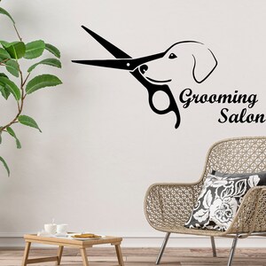 Grooming Salon Wall Decals. Dog Decal. Scissors Vinyl Sticker. - Etsy