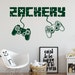 Gamer Custom Name Wall Decal - Personalized Name Boy Wall Sticker ...