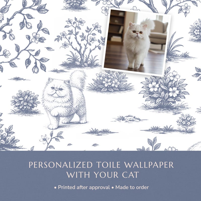 Toile Wallpaper Bathroom - Etsy