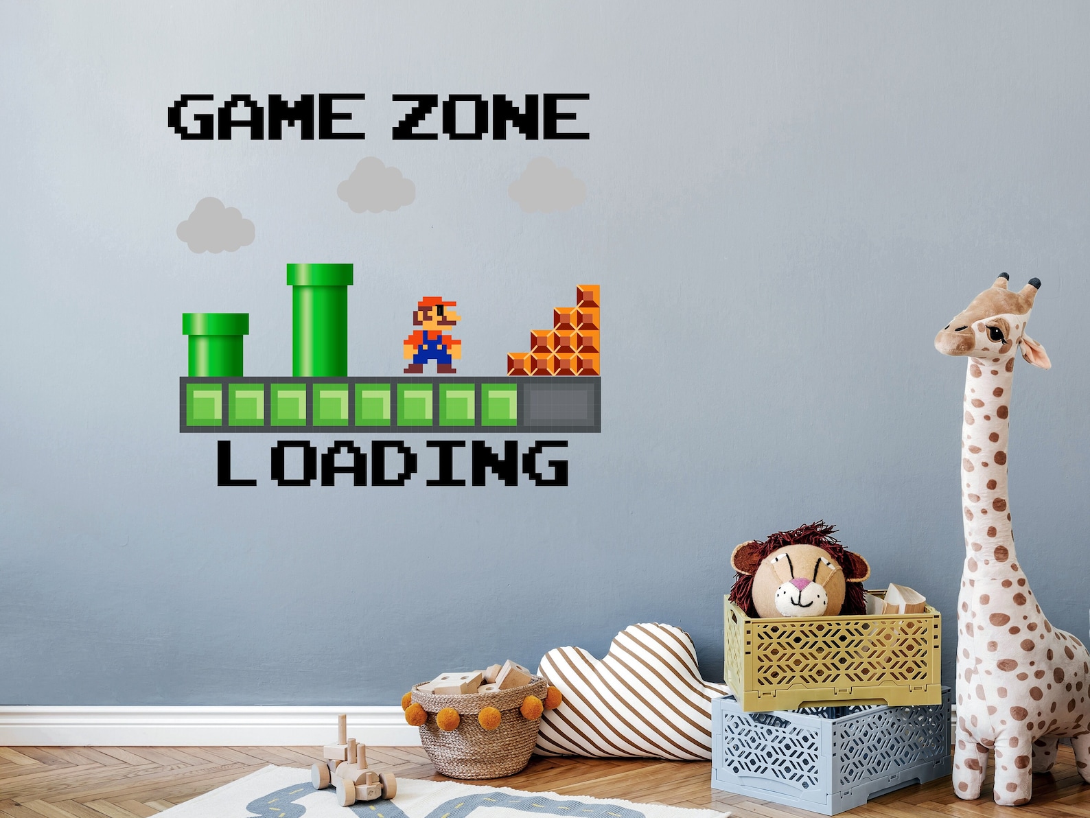 Game Zone Loading Wall Decal. Video Game Wall Decal. Playroom Wall ...