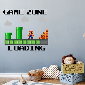 Game Zone Loading Wall Decal. Video Game Wall Decal. Playroom Wall ...