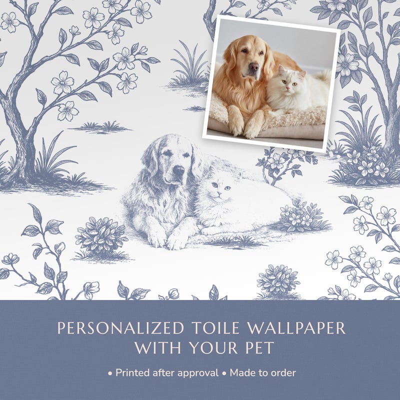 Dog Mural Wallpaper - Etsy