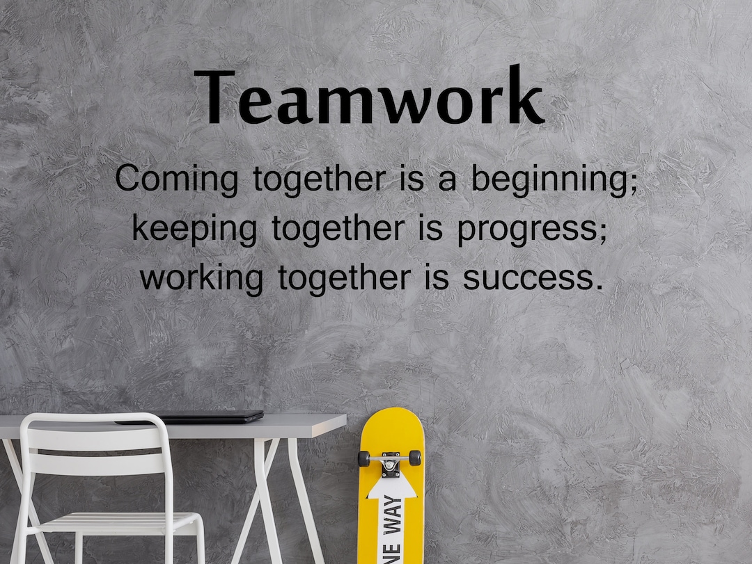 Teamwork Wall Decal. Motivation Quote Henry Ford Wall Decal. Teamwork ...