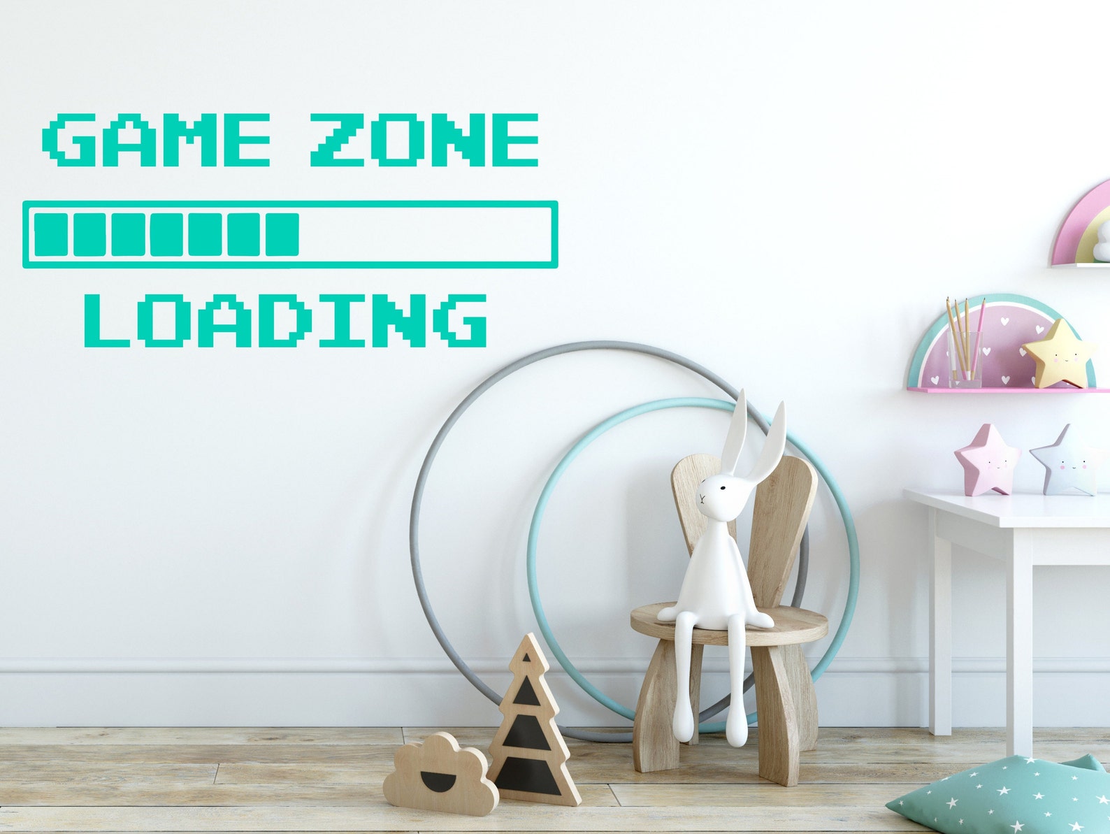 Game Zone Loading Wall Decal. Video Game Wall Decal. Playroom - Etsy