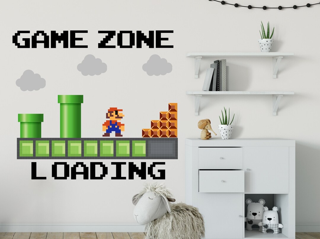 Game Zone Loading Wall Decal. Video Game Wall Decal. Playroom Wall ...
