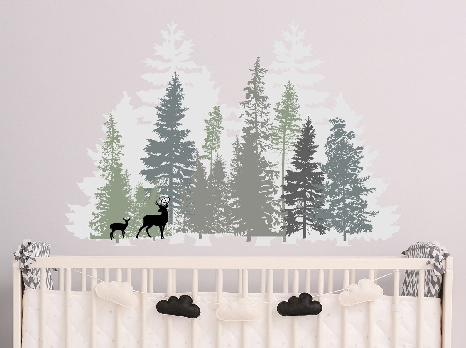 Tree Forest Wall Decals - Forest Wall Sticker - Tree Forest Nursery ...