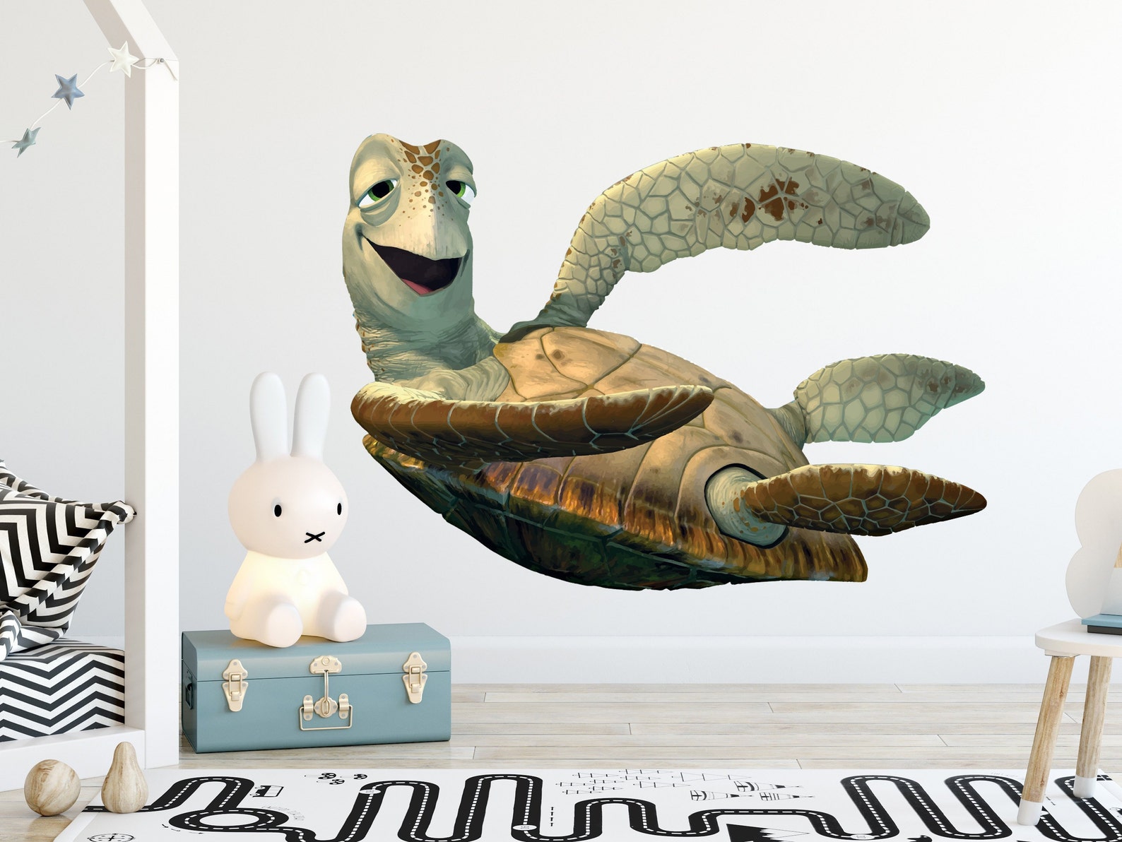 Turtle Wall Decal Turtle Wall Sticker Sea Animal Wall Art | Etsy