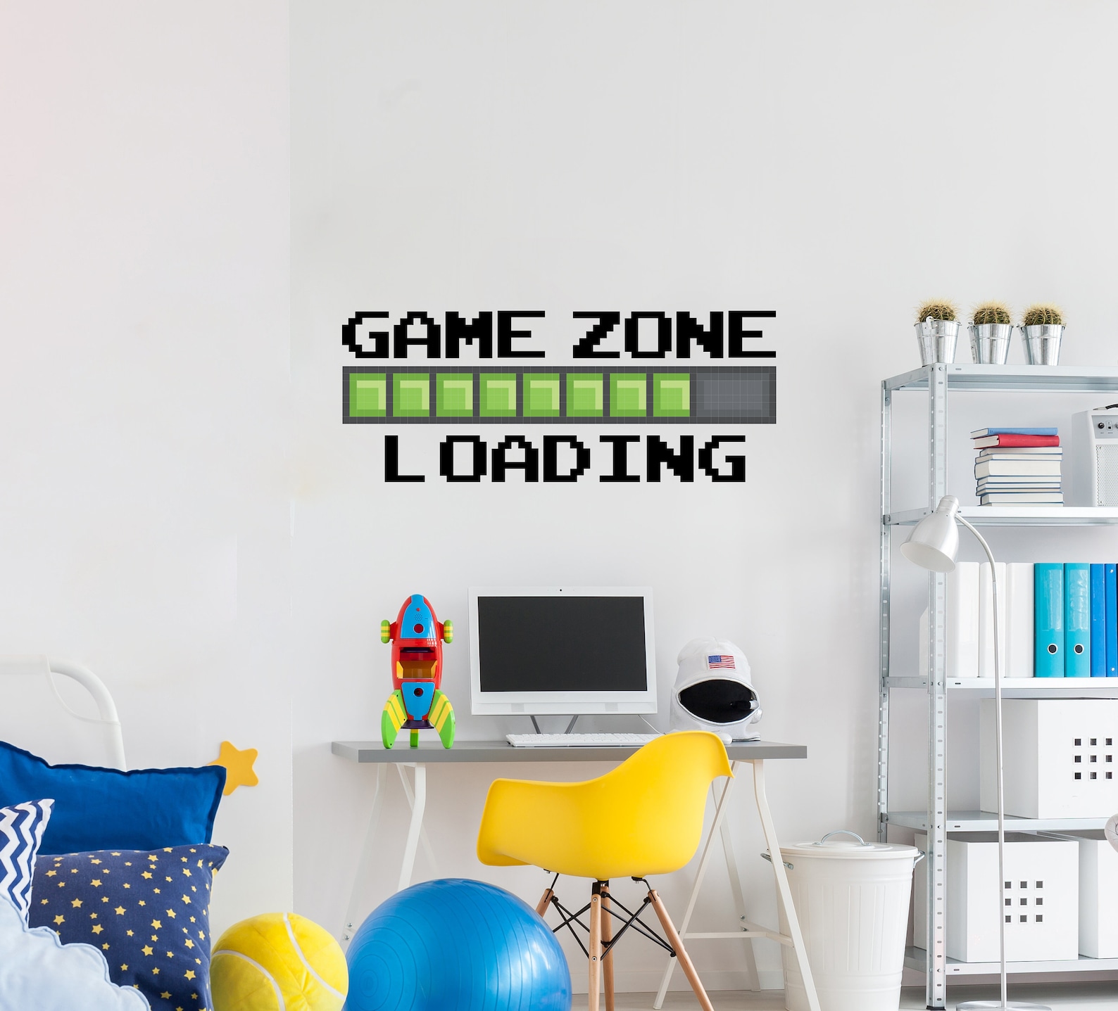 Game Zone Loading Wall Decal. Video Game Wall Decal. Playroom | Etsy