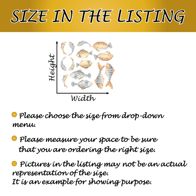 School of Fish Wall Decal, Sea World Wall Decal Set Fish, Kids Stickers ...