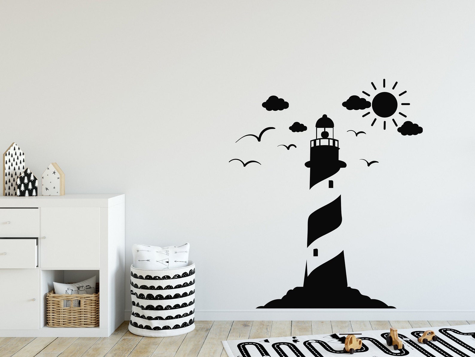 Lighthouse Wall Decals Lighthouse Nursery Wall Decor - Etsy