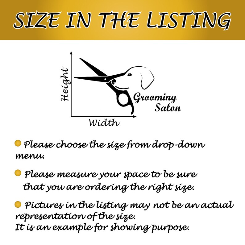 Grooming Salon Wall Decals. Dog Decal. Scissors Vinyl Sticker. - Etsy