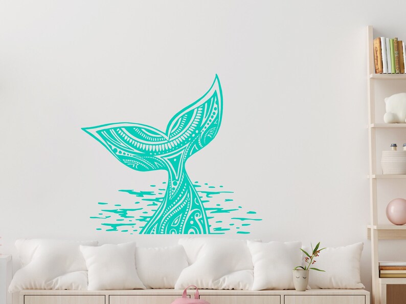 40% off Nautical Nursery Wall Decals. Whale Tail Decal. Boys Nursery ...