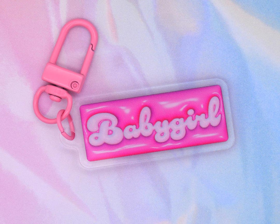 Babygirl - 2 Inch Acrylic Charm Keychain - Etsy