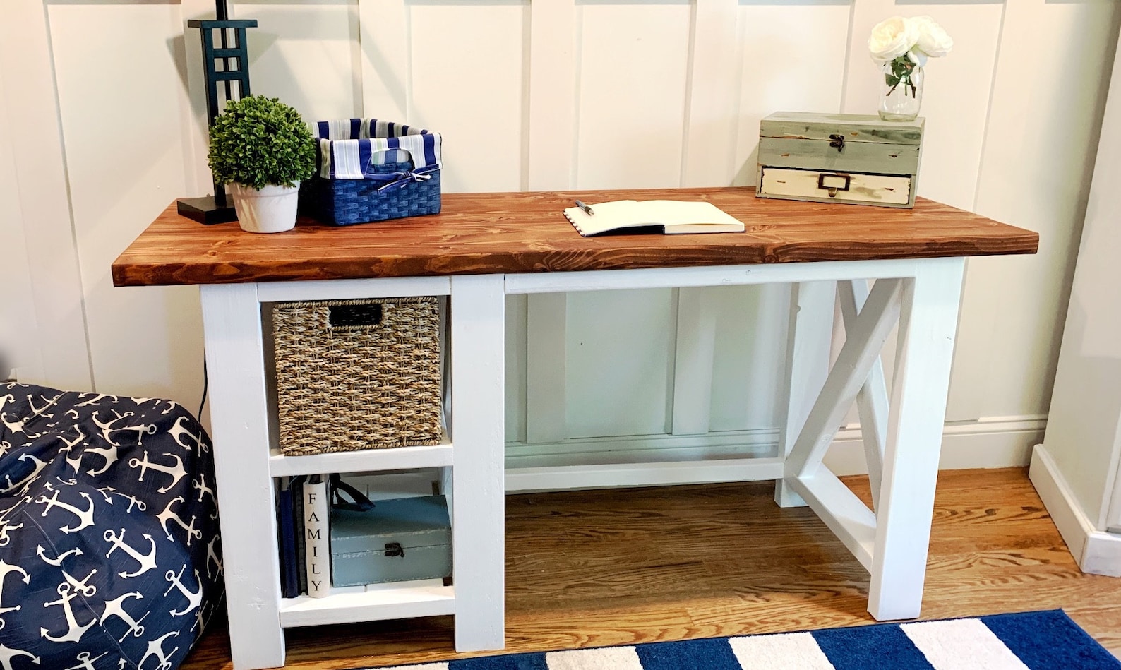 Rustic Farmhouse Desk With Shelves - Etsy