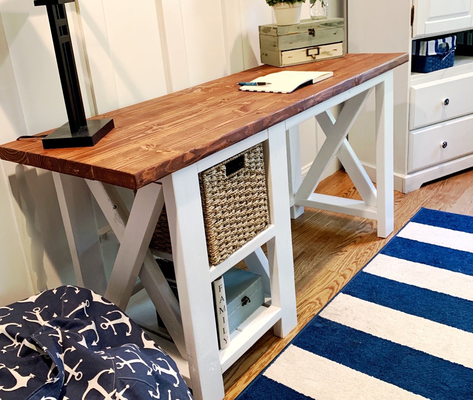 Rustic Farmhouse Desk With Shelves - Etsy