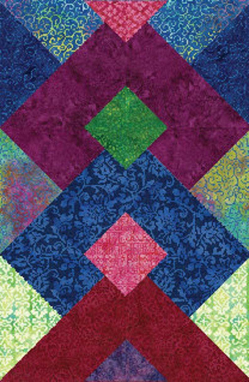 Cut Gems Pieced Quilt Pattern, Digital Sewing Instructions Advanced ...