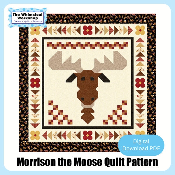 Moose Quilt - Etsy