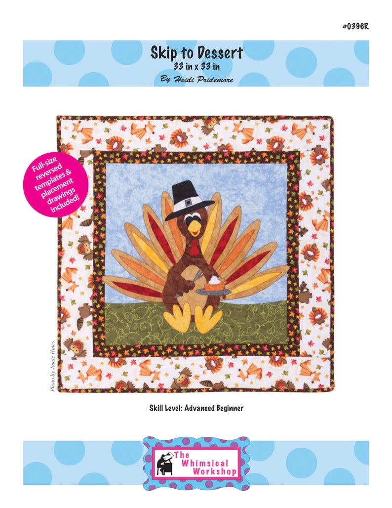 Skip to Dessert Wall Thanksgiving Quilt Pattern Fusible Applique, Paper ...