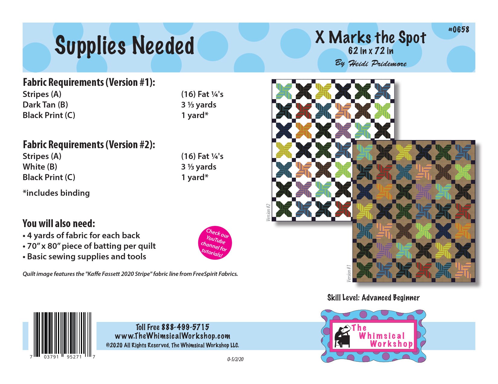 X Marks the Spot Pieced Quilt Pattern, Digital Sewing Instructions ...