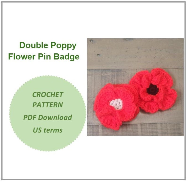 Crochet Pattern for Double Poppy Flower - Etsy