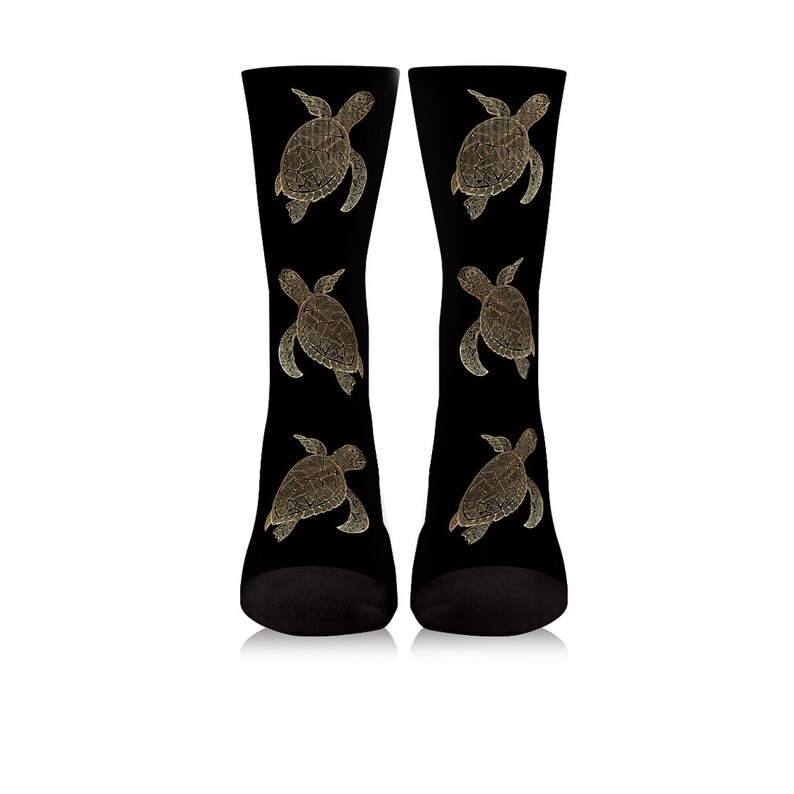 Cozy Sea Turtle Patterned Socks, Cute Women and Girls Turtle Socks, Sea ...