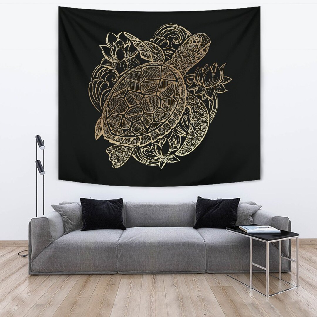 Sea Turtle Living Room Bedroom Tapestry, Sea Turtle Art Wall Decor ...