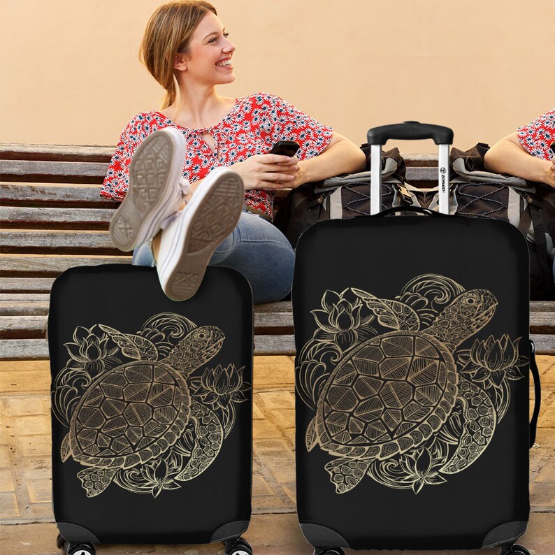 Sea Turtle Luggage Suitcase Cover, Turtle Gift Item, Luggage Protector ...