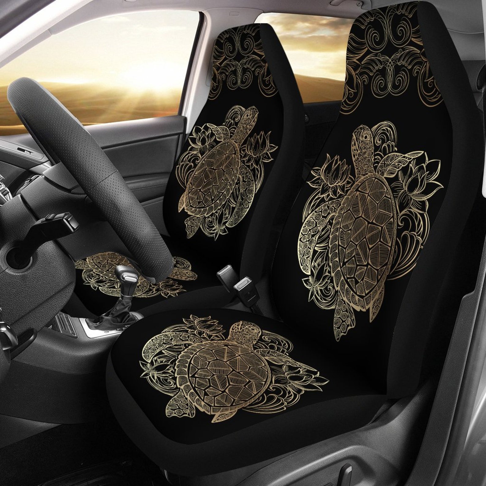 Best Sea Turtle Car Seat Covers, Sea Turtle Lover Front Car Cover Gift ...
