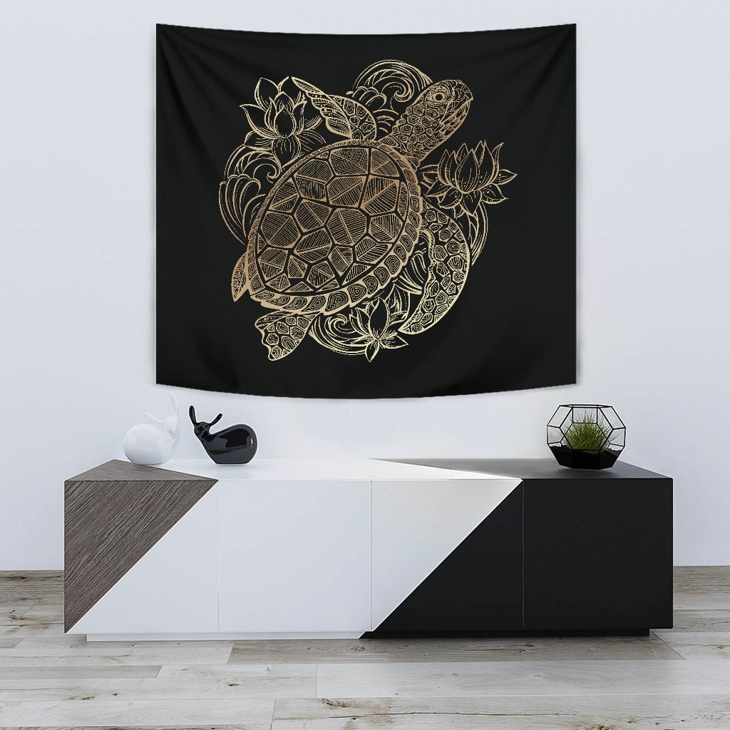 Sea Turtle Living Room Bedroom Tapestry, Sea Turtle Art Wall Decor ...