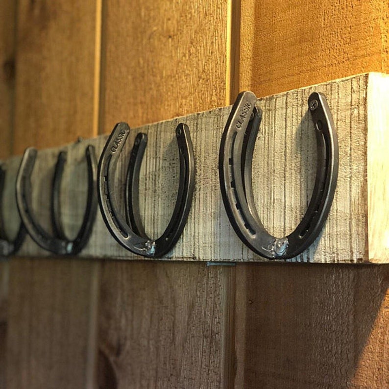 Rustic Horseshoe Coat and Hat Rack Hand Crafted Hand - Etsy