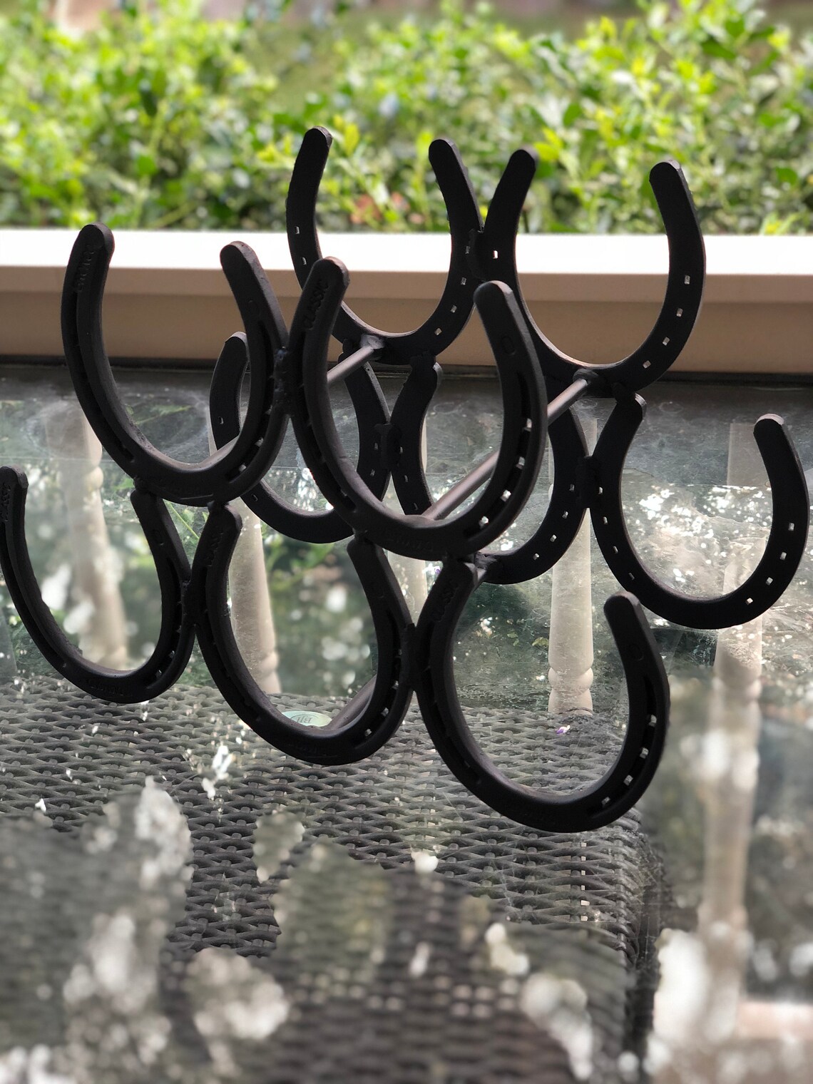 Custom Rustic Horseshoe Wine Rack Hand Crafted Hand | Etsy