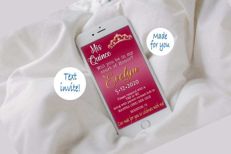 Mis Quince Court of Honor Proposal Card Will You Be My Dama My - Etsy