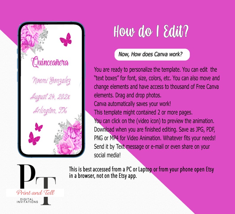 Mis Quince Court of Honor Proposal Card Will You Be My Dama My ...